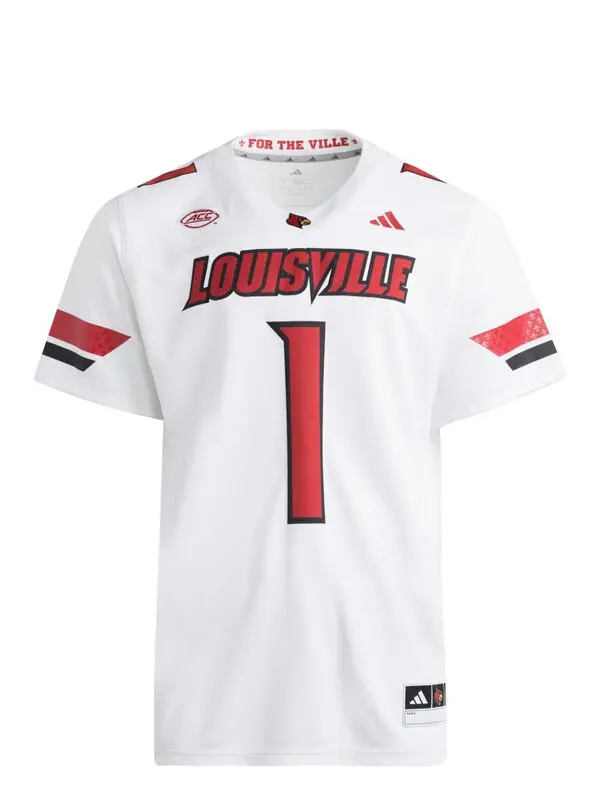 Adidas Louisville Cardinals Premier Away Football Jersey - White