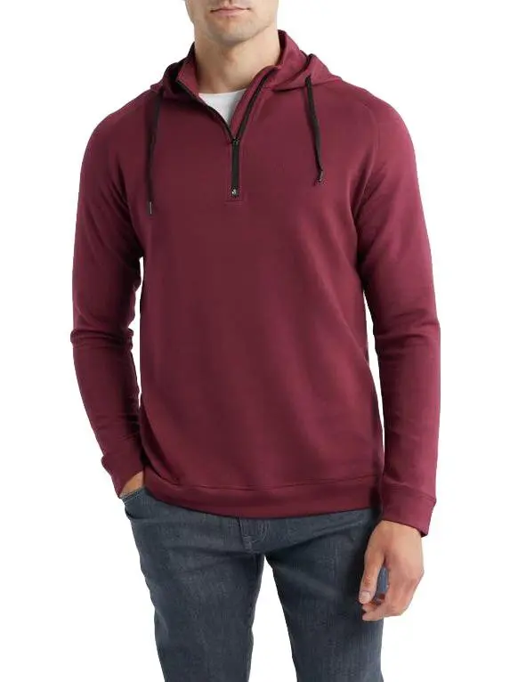 SWANNIES Half-zip Golf Hoodie - Maroon
