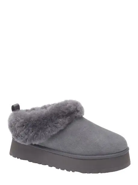 UGG Tazzelle Genuine Shearling Collar Slipper - Obsidian