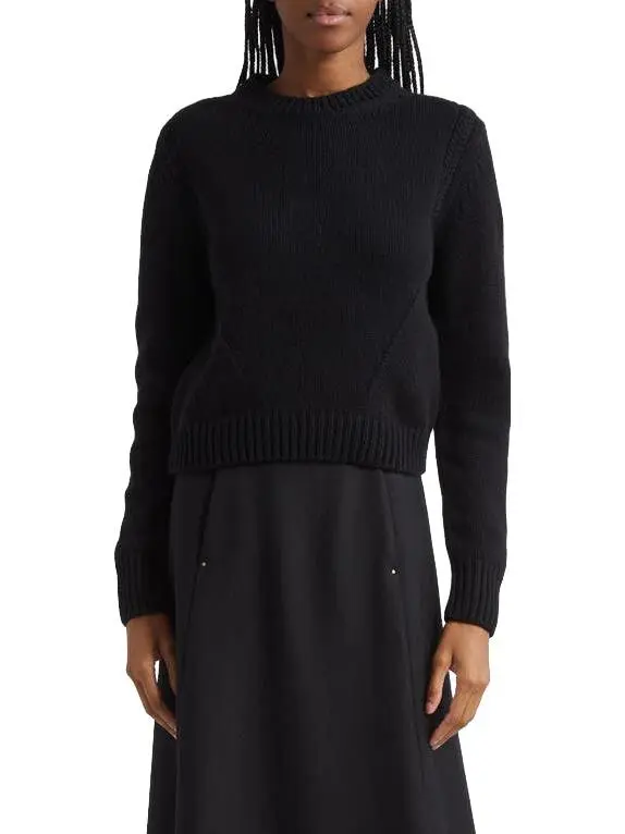 Moncler Wool & Cashmere Crewneck Sweater - Black