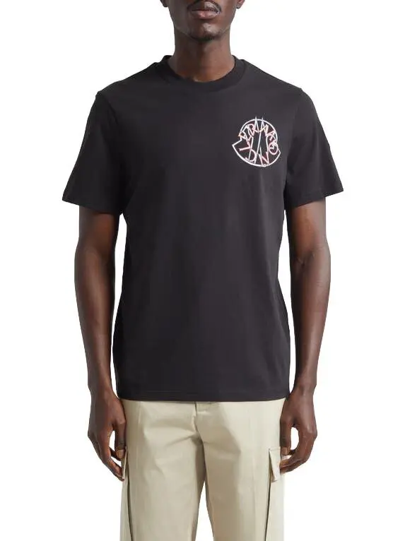 Moncler Logo Graphic T-shirt - Smoky Black