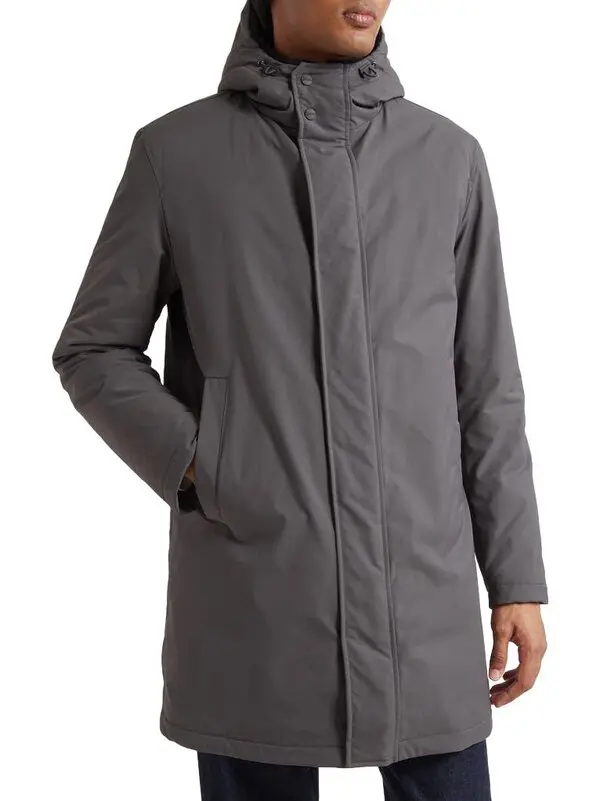 Herno Keystone Hooded Parka With Faux Fur Lining - Charcoal