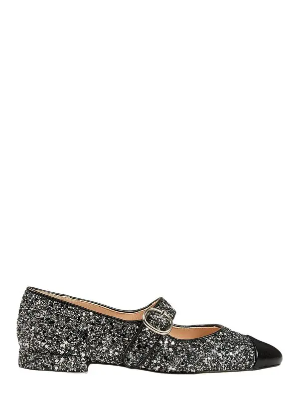 Sandro Glitter Ballet Flats - Black
