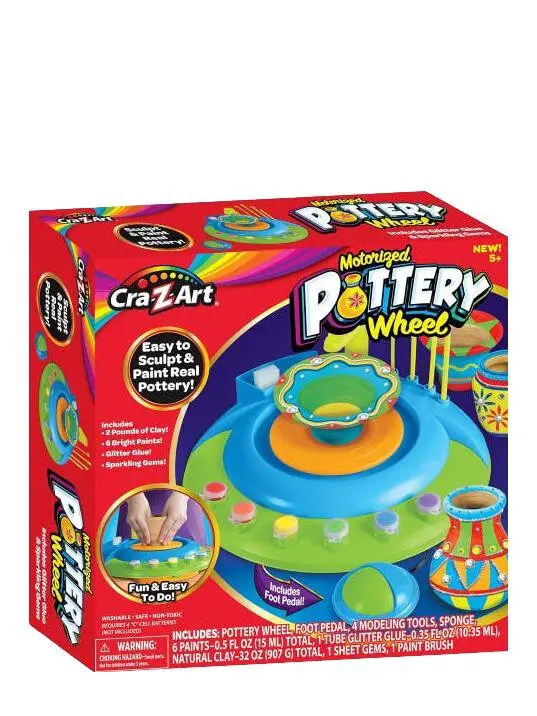 CRA-Z-ART Motorized Pottery Wheel Kit - Multicolored