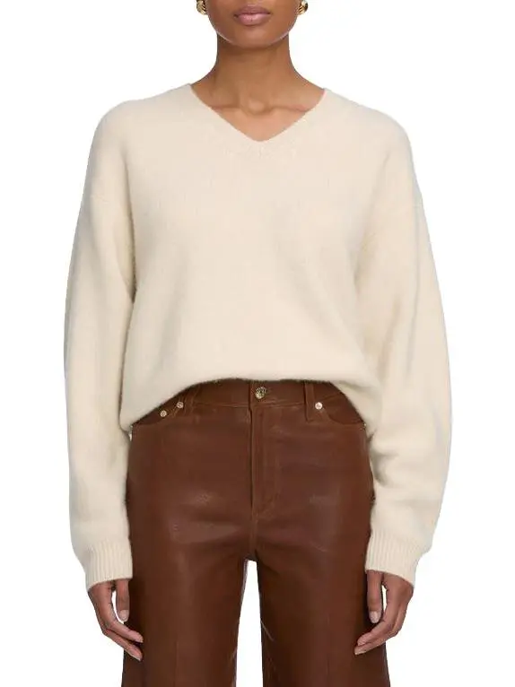 FRAME The Brushed Cashmere Sweater - Cream