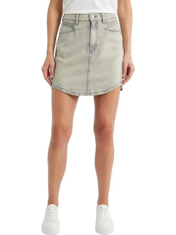Hugo Boss Curved Hem Denim Skirt - Gy
