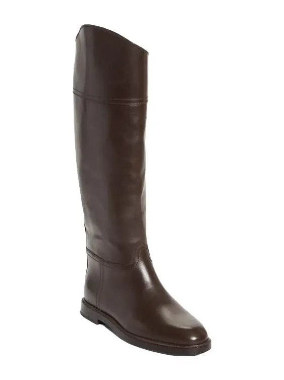 Brunello Cucinelli Monili Trim Riding Boot - C8279 Dark Brown