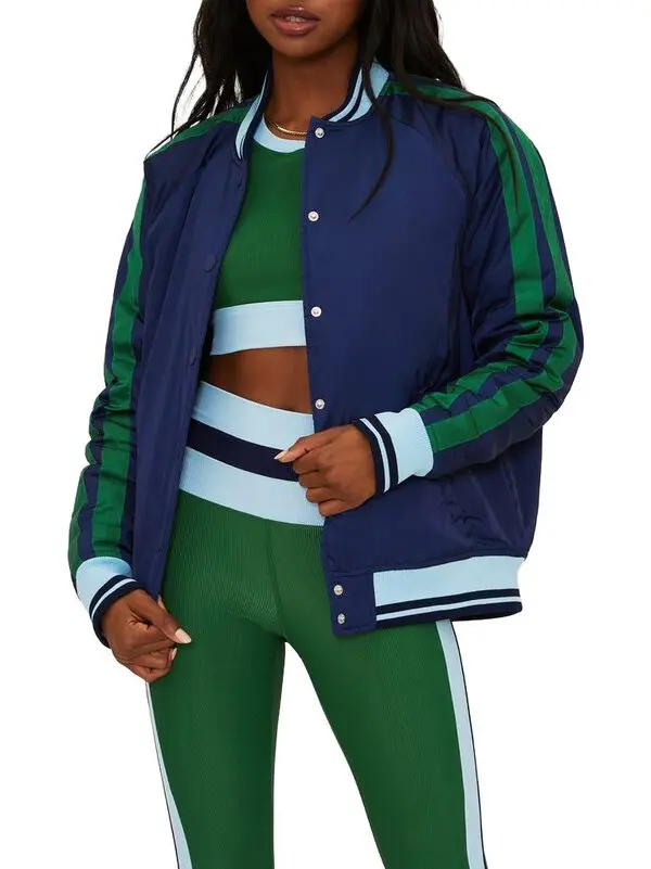 Beach Riot Flight Jacket - Ivy Colorblock