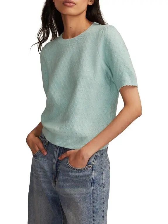 Lucky Brand Cloud Soft Puff Sleeve Sweater - Blue Haze