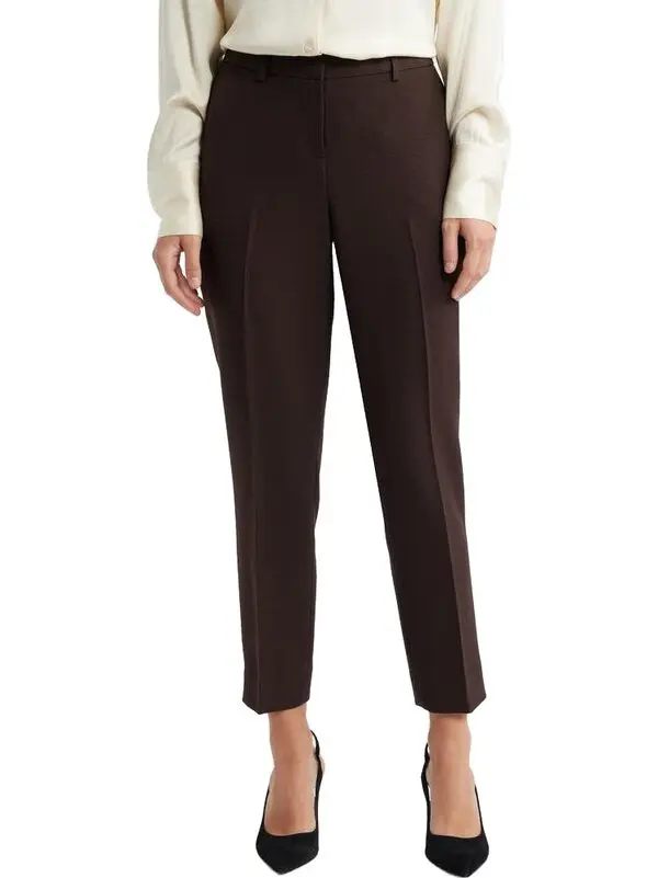 TAHARI ASL Slim Ankle Pants - Espresso