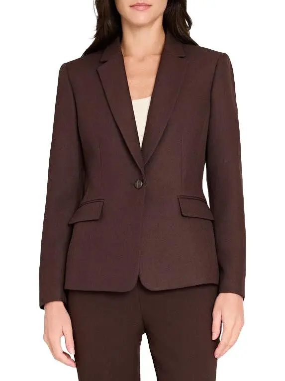 TAHARI ASL One-button Blazer - Espresso