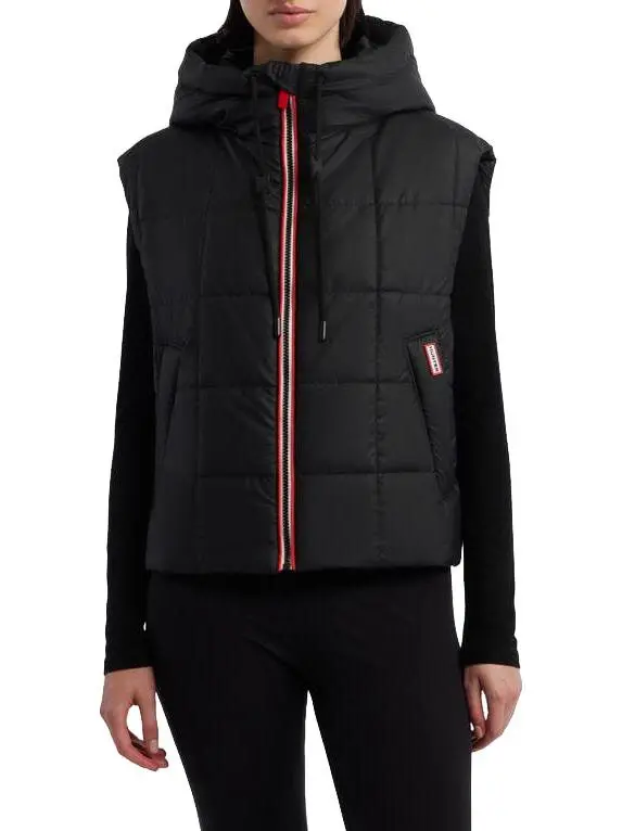 Hunter Lindsey Quilted Water Repellent Vest - Black