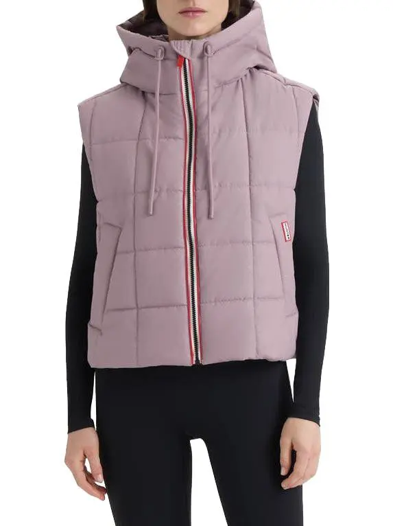 Hunter Lindsey Quilted Water Repellent Vest - Dusty Lilac