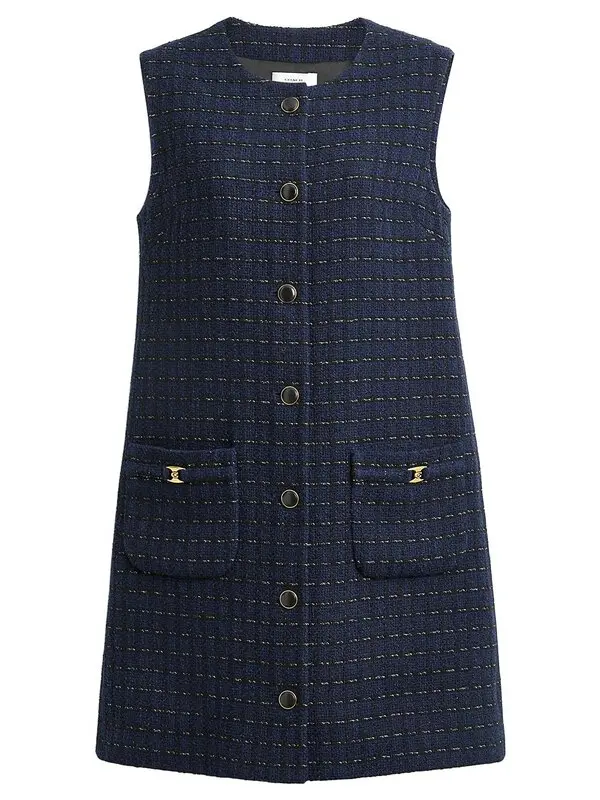 COACH Heritage C Boucle Dress - Navy