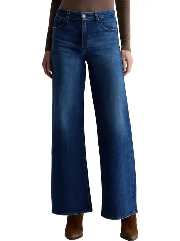 Ag Saige Mid-rise Wide-leg Jeans - Mykonos