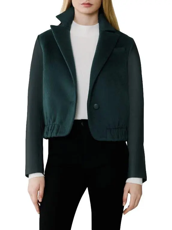 Soia & Kyo Alesse Single-breasted Wool-blend Jacket - Midnight Forest