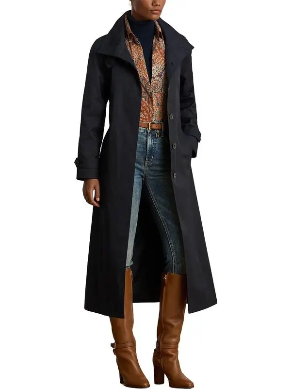 Ralph Lauren Cotton-blend Coat - Dark Navy