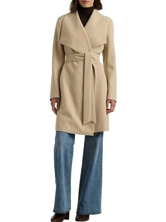 Ralph Lauren Drape Front Crepe Jacket - Explorer Sand