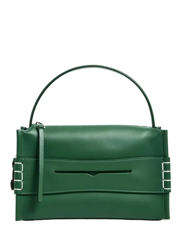 JW Anderson Loafer Leather Top Handle Bag - Pine 555