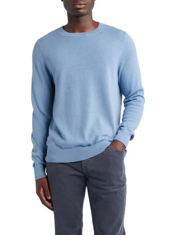 Nordstrom Crewneck Cotton & Cashmere Sweater - Blue Pond