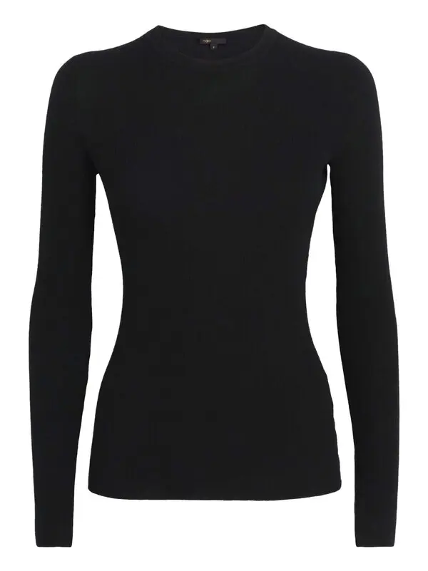 Maje Wool And Silk Sweater - Black