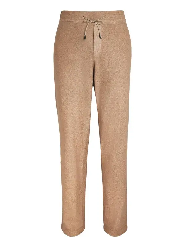 Colombo Cashmere-silk Drawstring Trousers - Brown