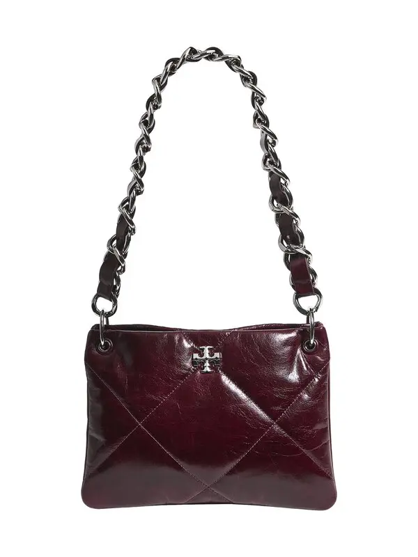 Tory Burch Leather Quilted Kira Shoulder Bag - Red
