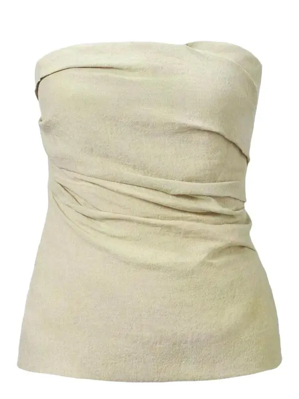 Tove Izel Draped Bandeau Top - Neutrals