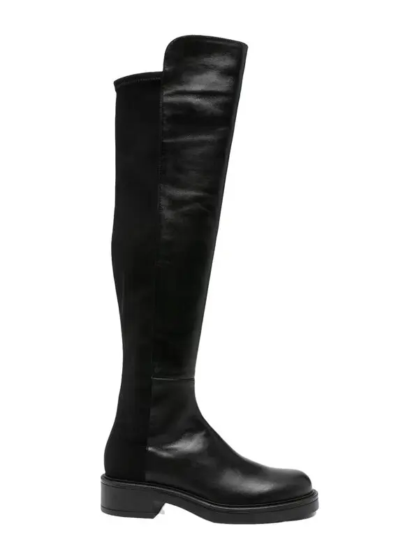 STUART WEITZMAN 40mm Panelled Leather Knee-high Boots - Black