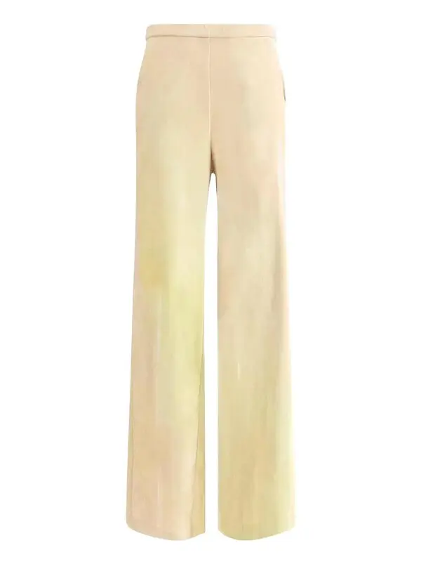 FORTE_FORTE Elasticated Waistband Velvet Trousers - Neutrals