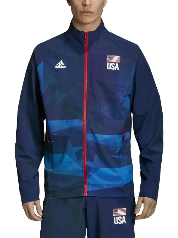 Adidas Stadium Usa Volleyball Jacket - Blue