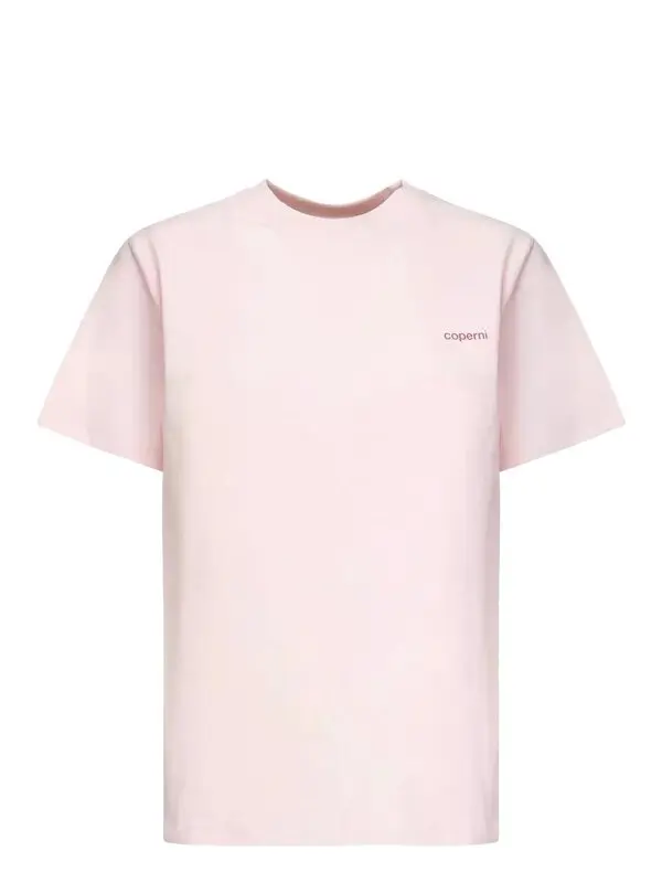Coperni Embroidered Cotton T-shirt - Pink