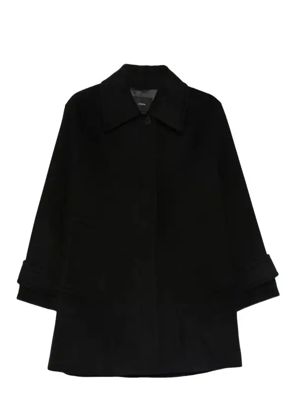 JOSEPH Buttoned Single-breasted Coat - Black