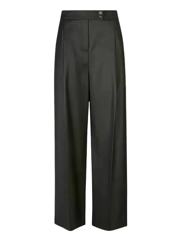 Eleventy Pleated Palazzo Pants - Black