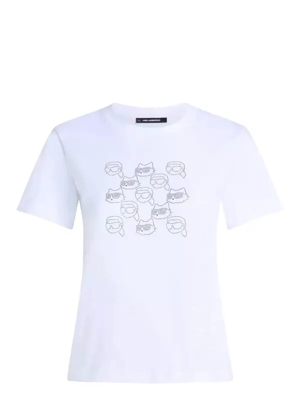 Karl Lagerfeld Rhinestone Logo-print T-shirt - White