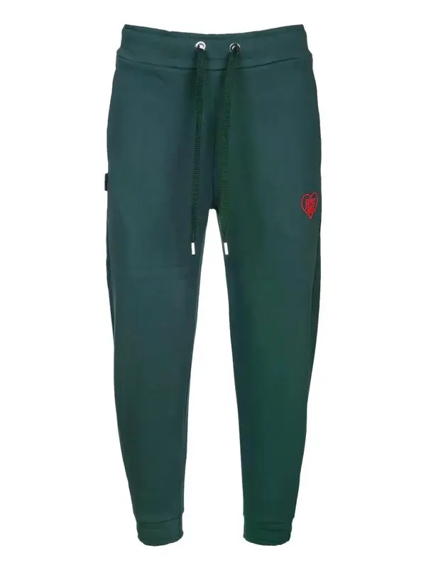 FAMILY FIRST Heart-embroidered Track Pants - Green