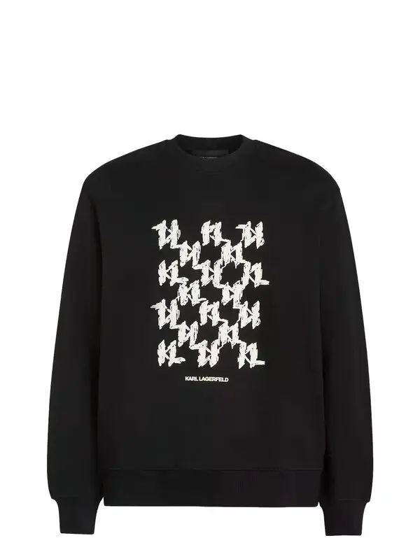 Karl Lagerfeld Monogram Box Sweatshirt - Black