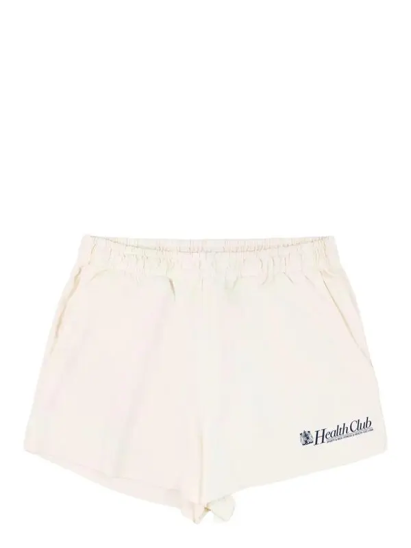 SPORTY & RICH Lion Health Disco Shorts - Neutrals