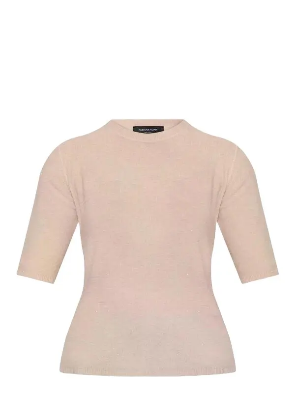 Fabiana Filippi Embellished Short-sleeve T-shirt - Neutrals