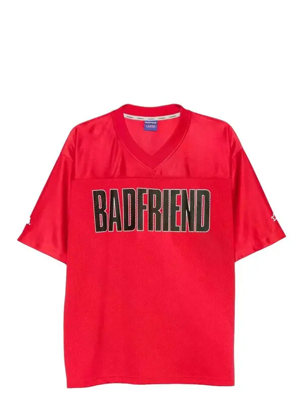 BADFRIEND V-neck T-shirt - Red