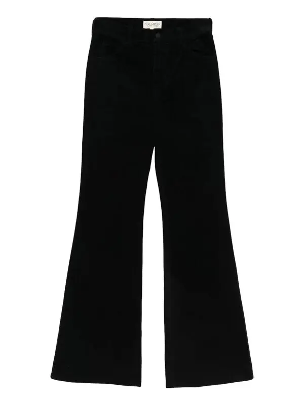 NILI LOTAN Corduroy Flared Trousers - Black