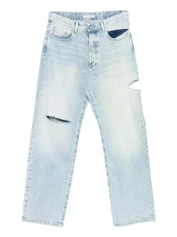 ICON DENIM LA Distressed Faded Jeans - Blue