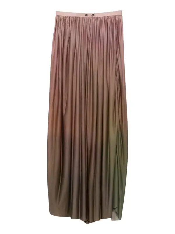 Faliero Sarti Ombre Pleated Skirt - Brown