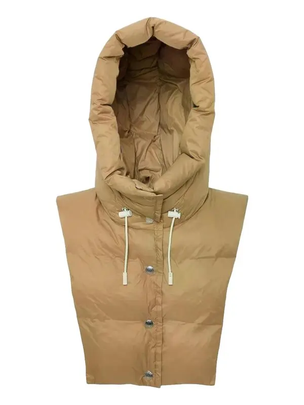 YVES SALOMON Padded Hood Bib - Brown
