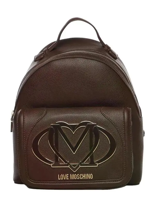 Moschino Logo Backpack - Brown