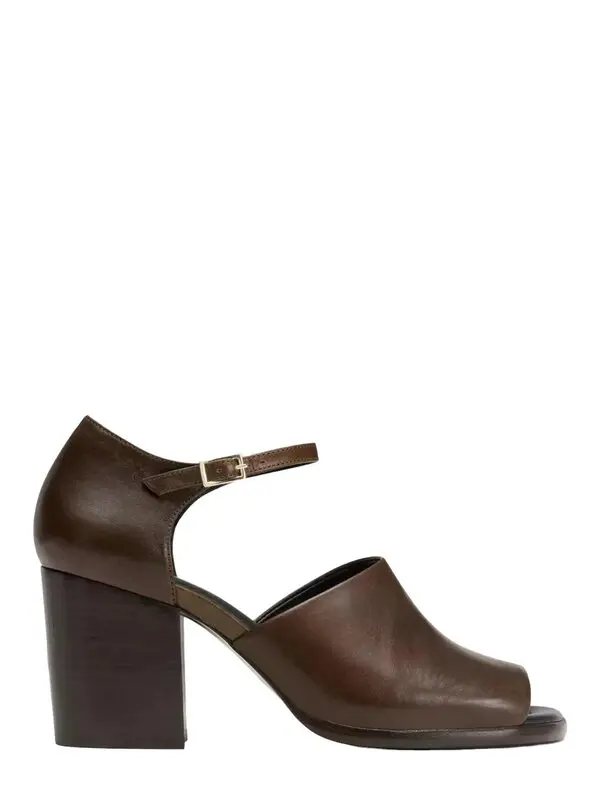 LEMAIRE 80mm Open-toe Block-heel Sandals - Brown