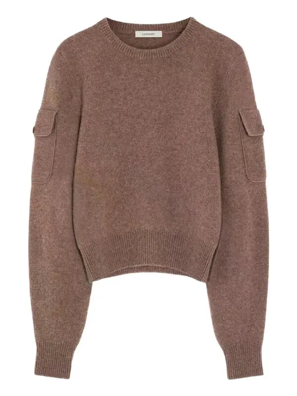 LEMAIRE Pocket Wool Sweater - Brown