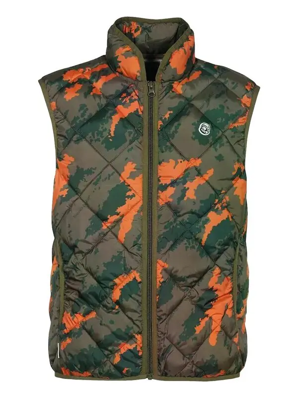 BILLIONAIRE BOYS CLUB Quilted Camouflage Vest - Green