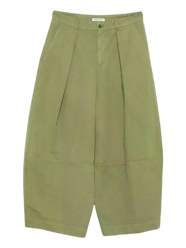 You Must Create Deadbeat Pleated-front Trousers - Green