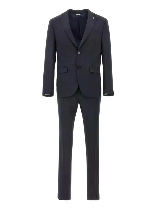 MANUEL RITZ Notched-lapel Single-breasted Suit - Blue